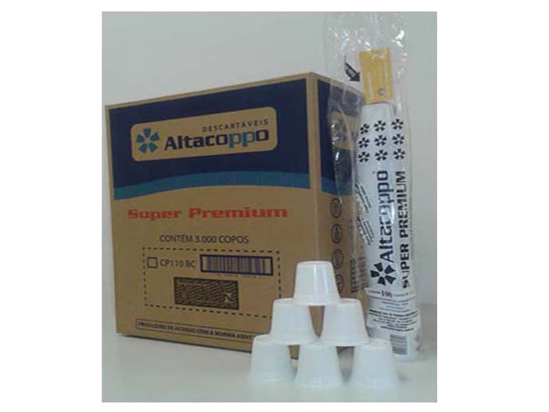 Copo Altacoppo Super Premium Branco PS - Braslimpo Distribuidora